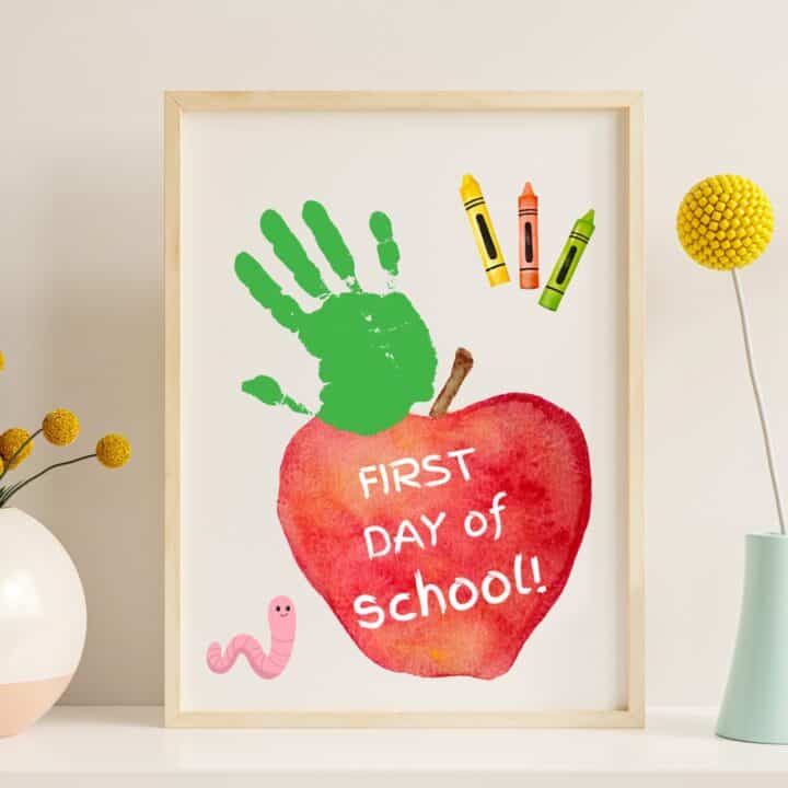 Handprint Art Back to School Printable – Idiom Studio