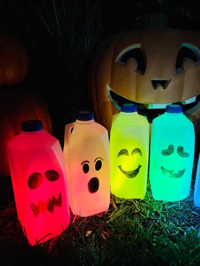 How to Make Spooktacular Milk Jug Jack-O-Lanterns