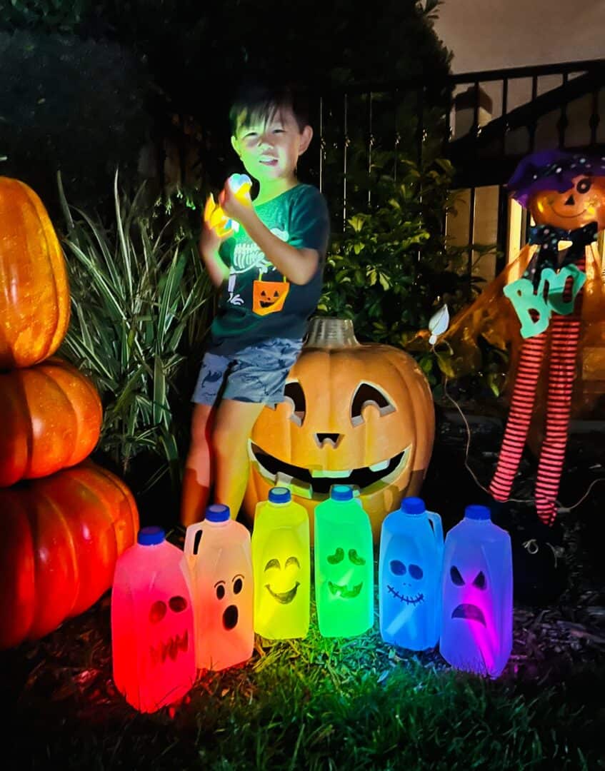 How to Make Spooktacular Milk Jug Jack-O-Lanterns