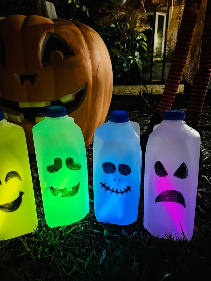 How to Make Spooktacular Milk Jug Jack-O-Lanterns