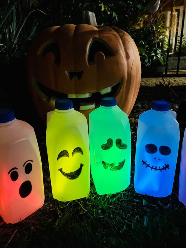 How to Make Spooktacular Milk Jug Jack-O-Lanterns