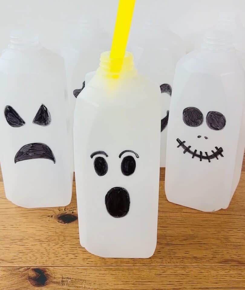 How to Make Spooktacular Milk Jug Jack-O-Lanterns