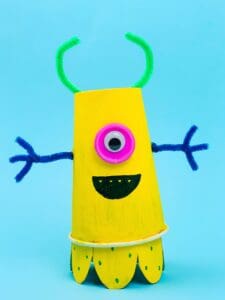 Spooky DIY Paper Cup Monster Craft