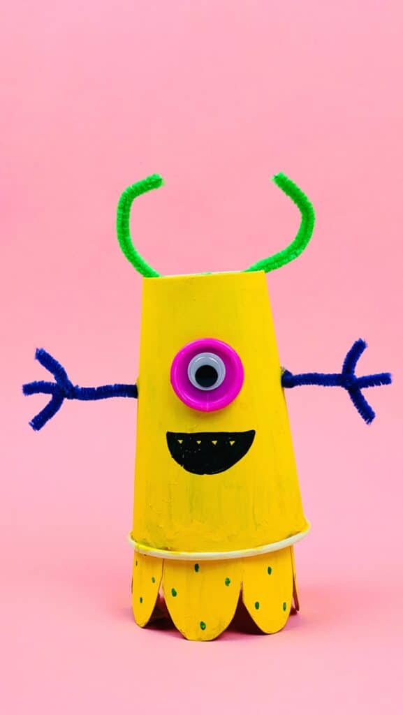 Spooky DIY Paper Cup Monster Craft