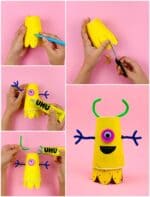 Spooky DIY Paper Cup Monster Craft