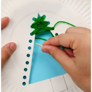 DIY Christmas Tree Paper Plate Craft