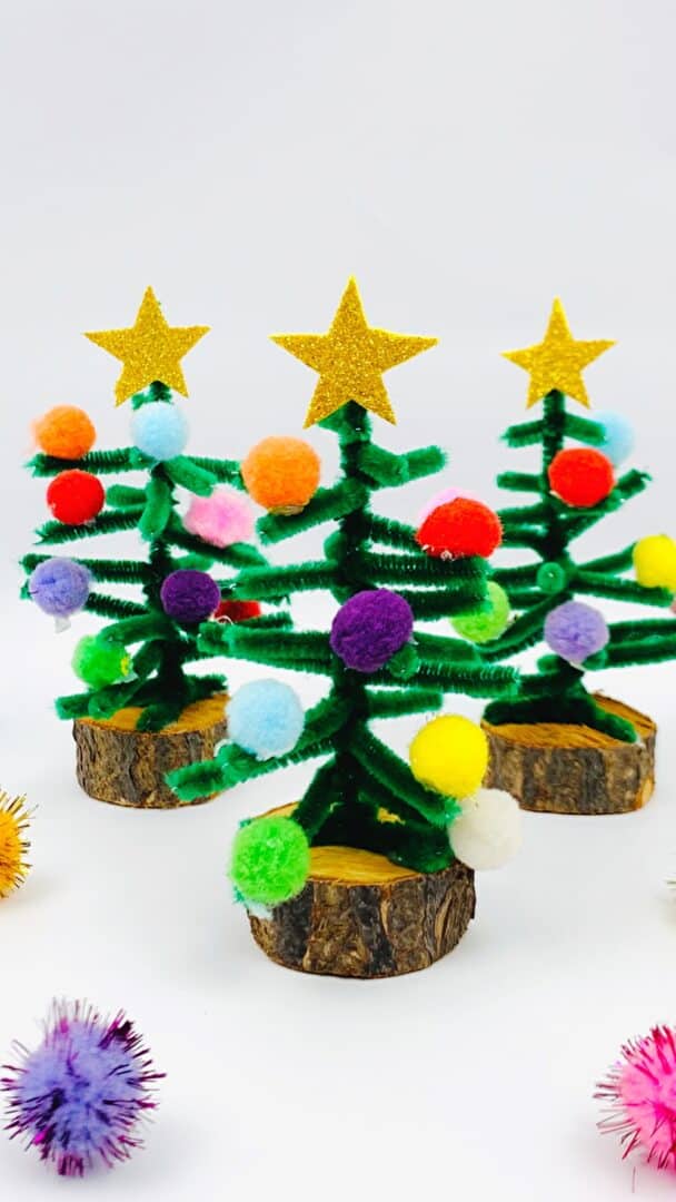 Deck the Halls with Pipe Cleaner Christmas Trees