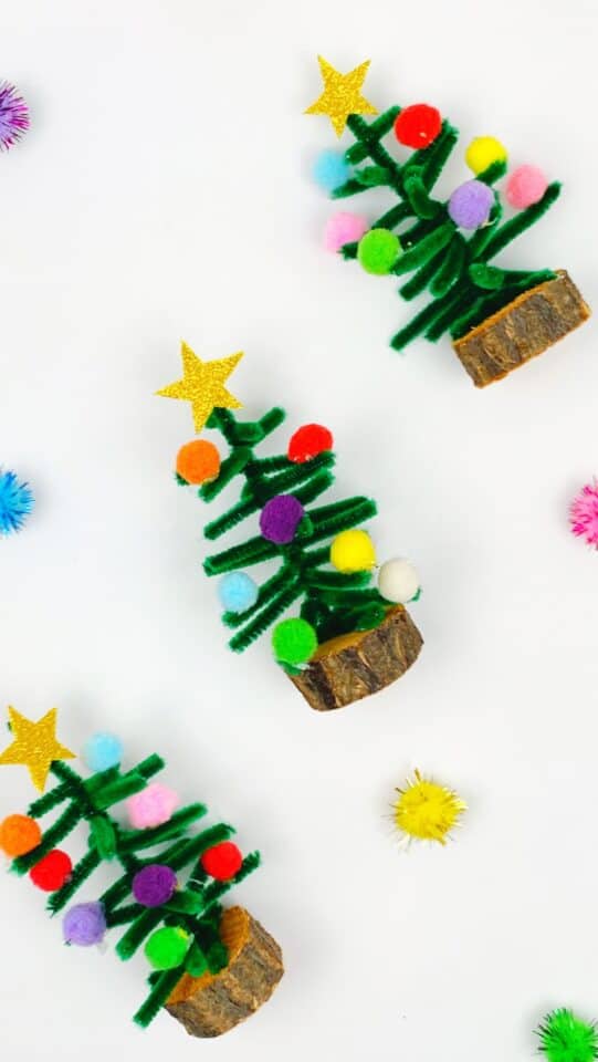 Deck the Halls with Pipe Cleaner Christmas Trees
