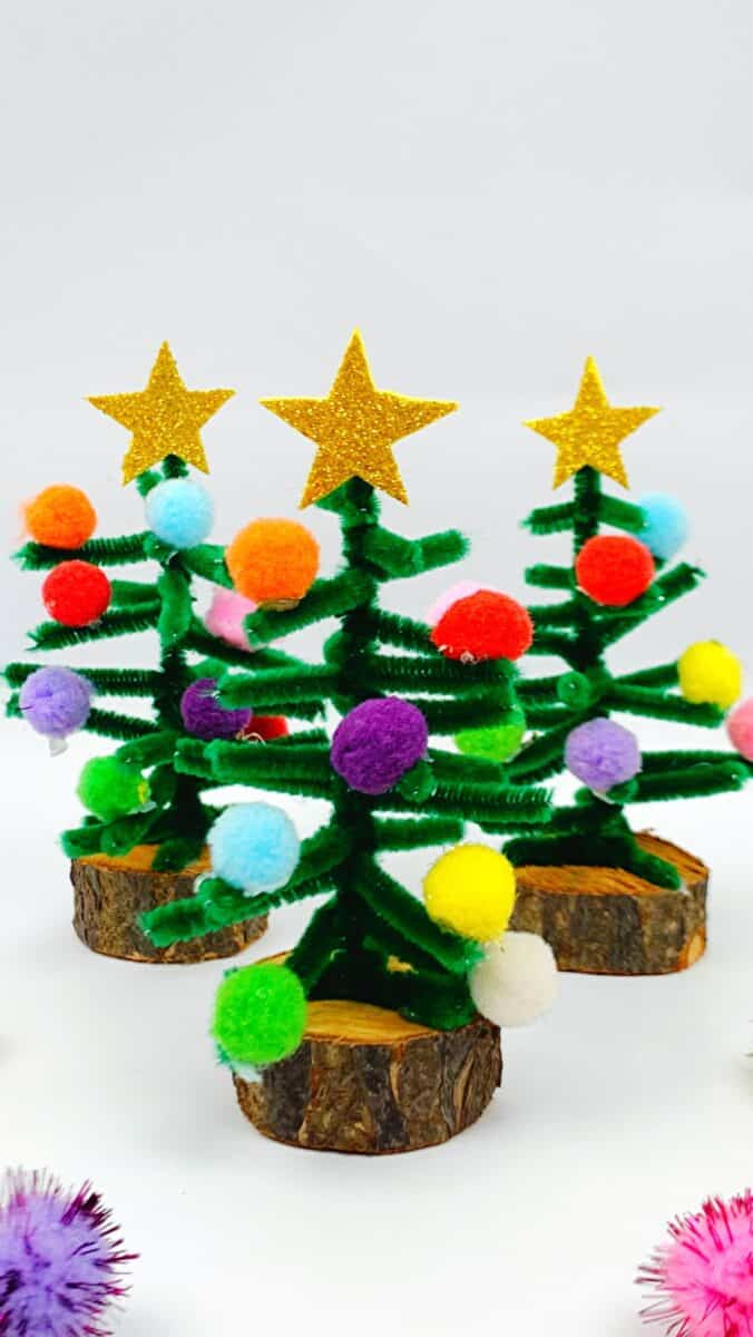 Deck the Halls with Pipe Cleaner Christmas Trees