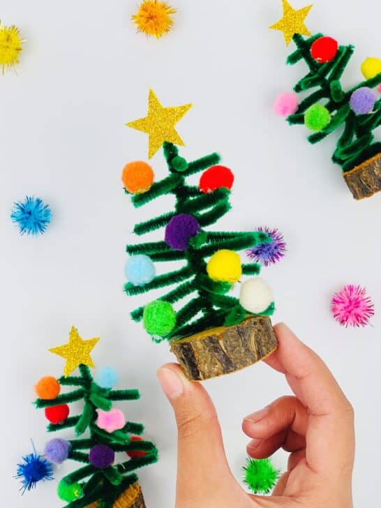Deck the Halls with Pipe Cleaner Christmas Trees