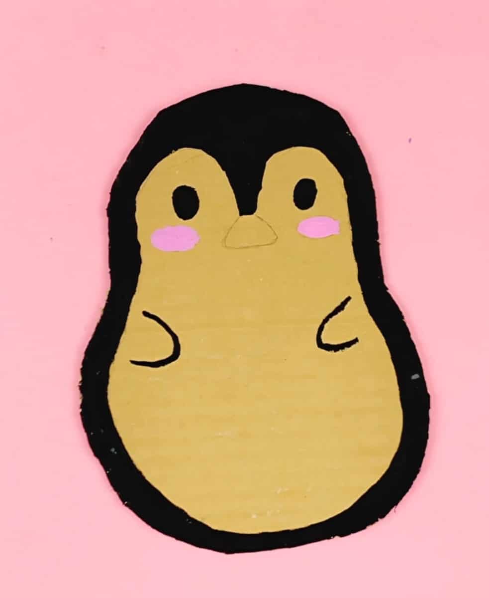 Cute Cardboard Penguin Craft