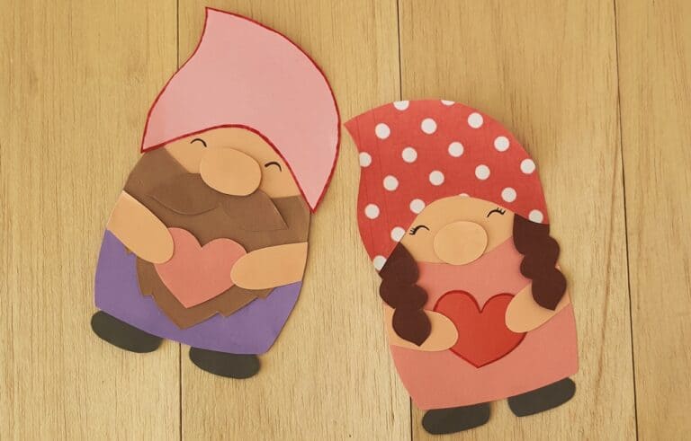 DIY Valentine Paper Gnome Craft for All Ages