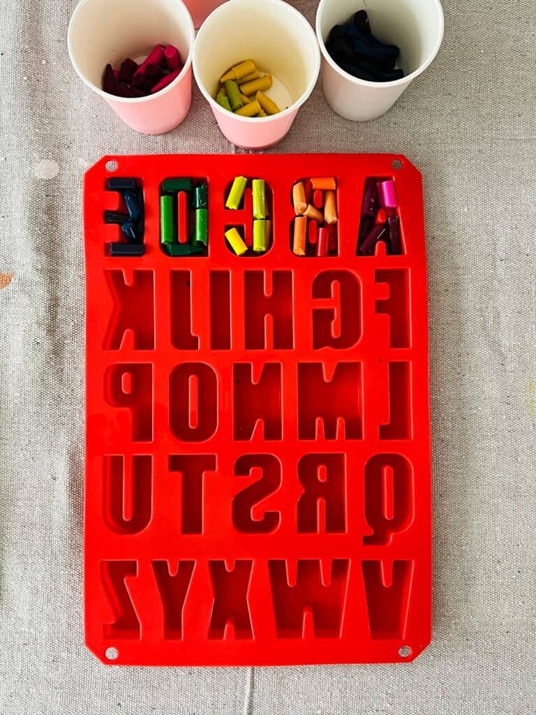 DIY Melted Crayon Alphabet Letters
