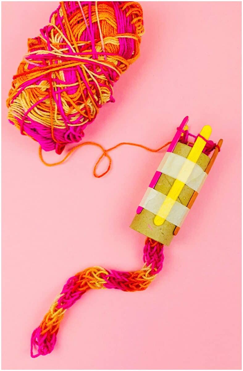 Genius Cardboard Paper Tube Knitting Craft