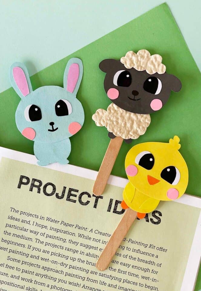 Hop into Spring with This Easy Tissue Paper Bunny Lollipop Craft