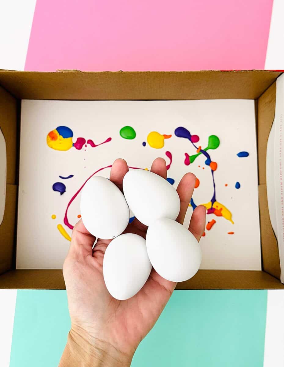 Cardboard Box Egg Painting: Perfect Preschool Easter Egg Decorating
