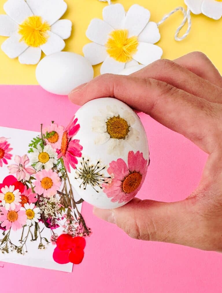 How to Make Stunning Flower Pressed Easter Eggs