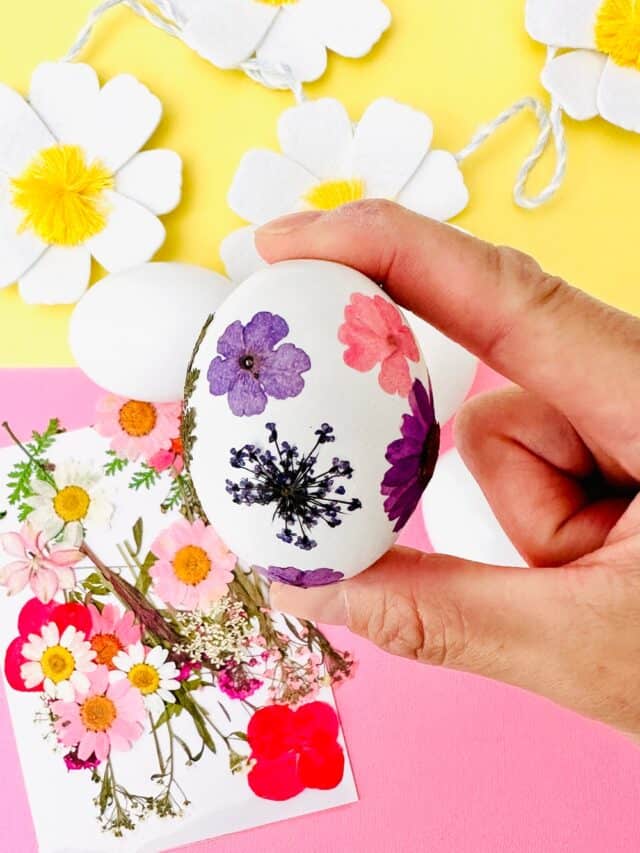 How to Make Stunning Flower Pressed Easter Eggs