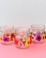 DIY Pressed Flower Jars Make a Stunning Spring Decor