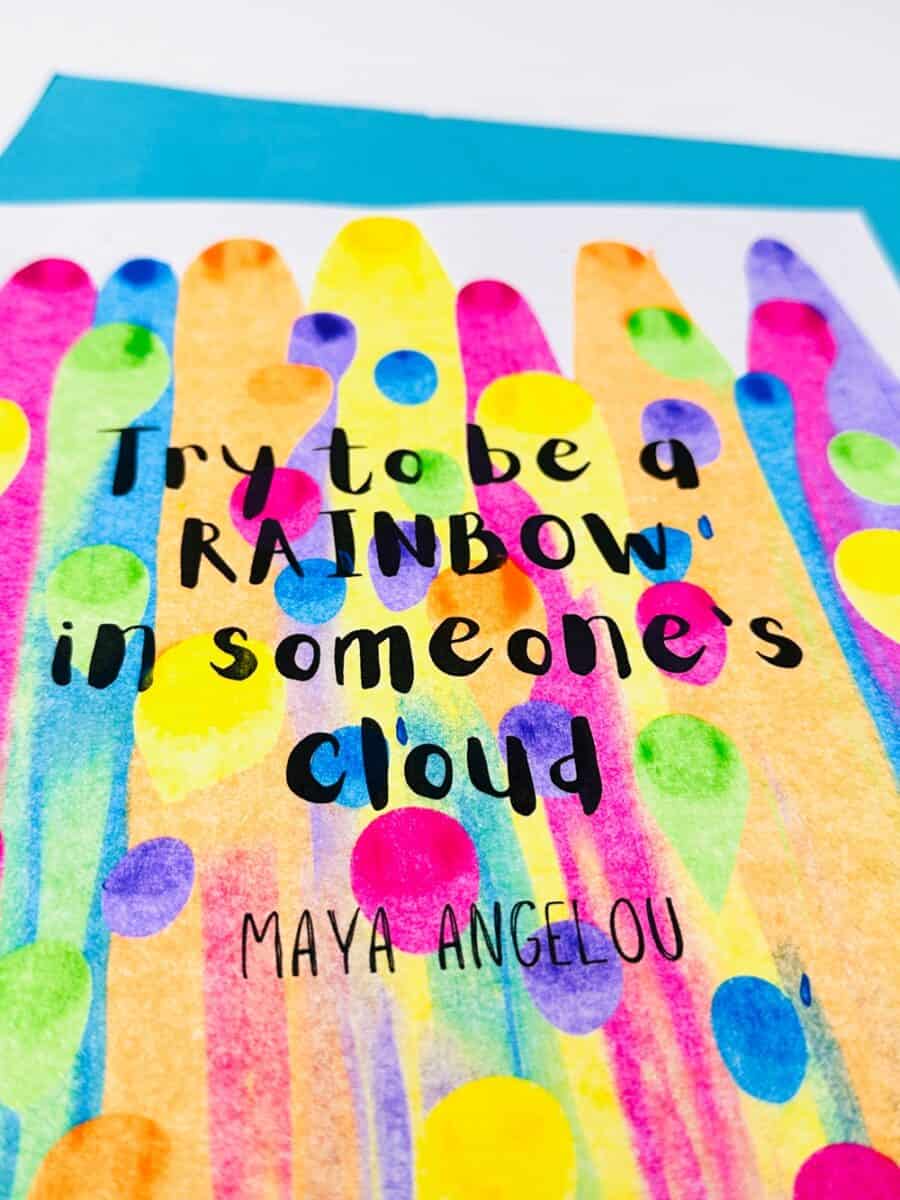 Create Rainbow Quotes Art With Our Printable