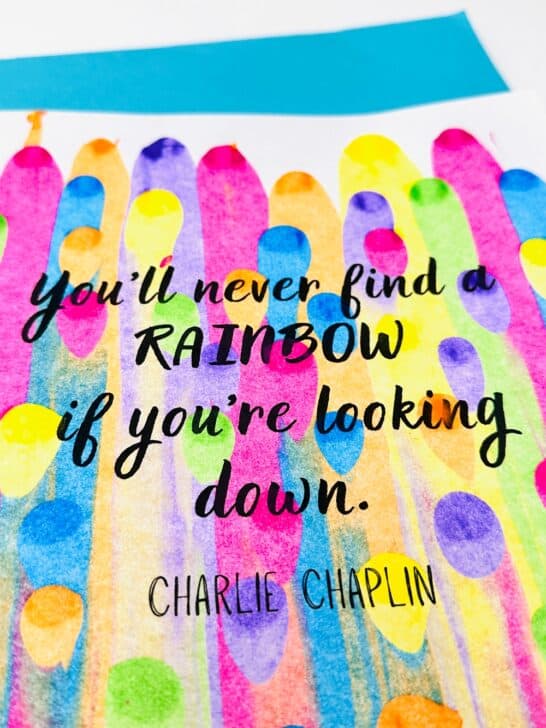 Create Rainbow Quotes Art With Our Printable