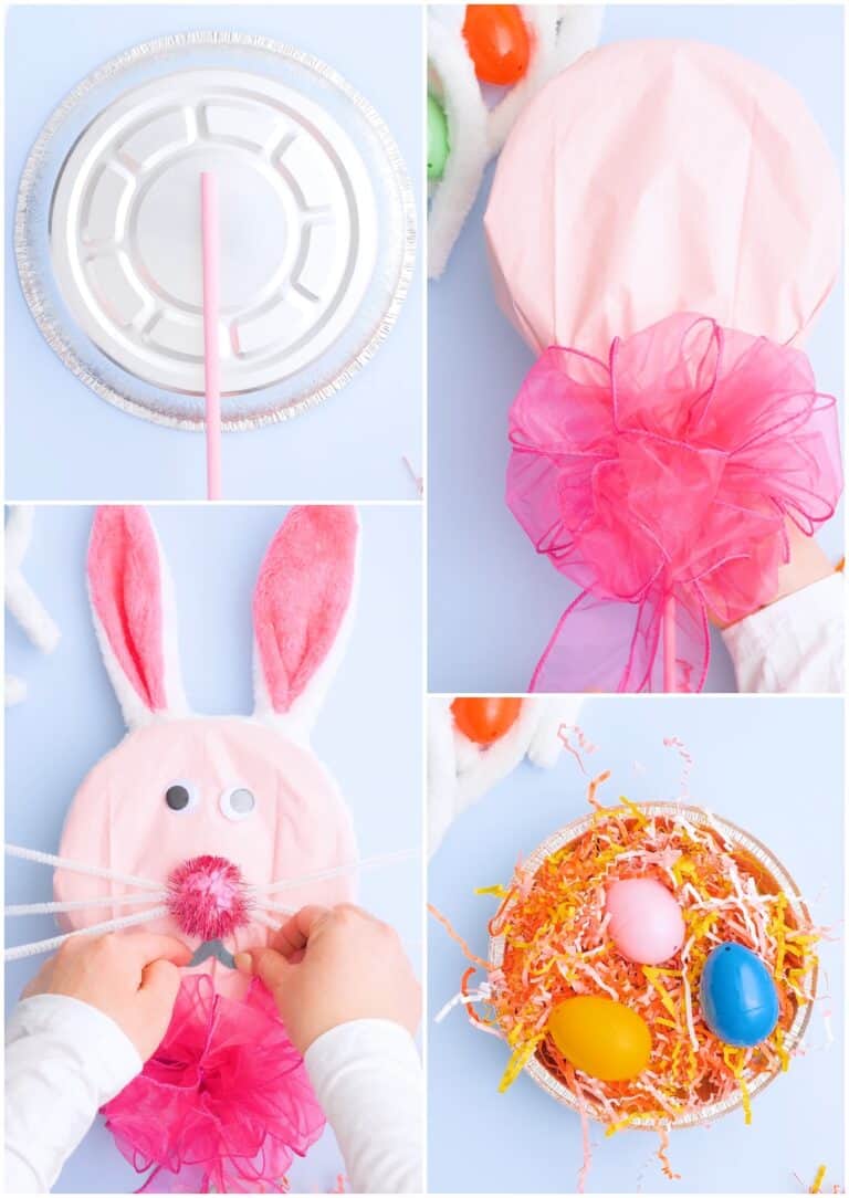 Hop into Spring with This Easy Tissue Paper Bunny Lollipop Craft