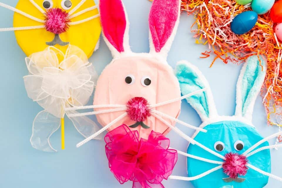 Hop into Spring with This Easy Tissue Paper Bunny Lollipop Craft