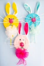 Hop into Spring with This Easy Tissue Paper Bunny Lollipop Craft
