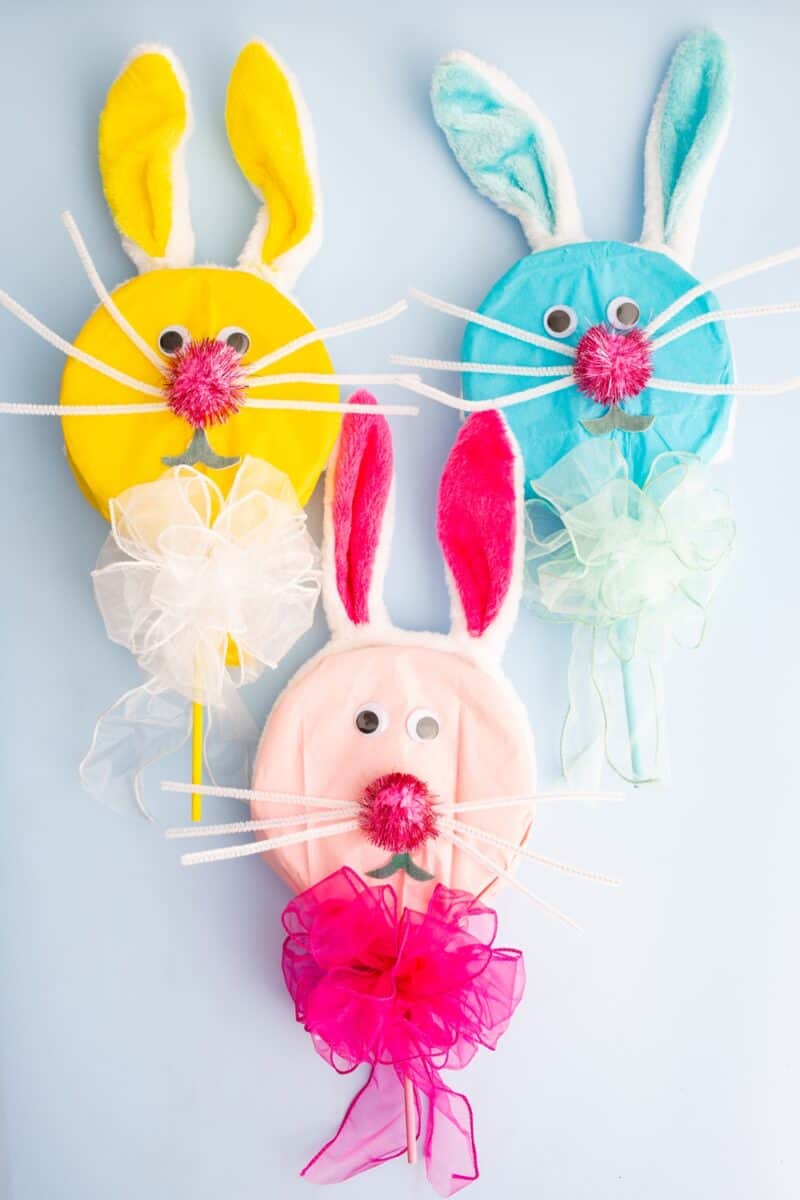 Hop into Spring with This Easy Tissue Paper Bunny Lollipop Craft