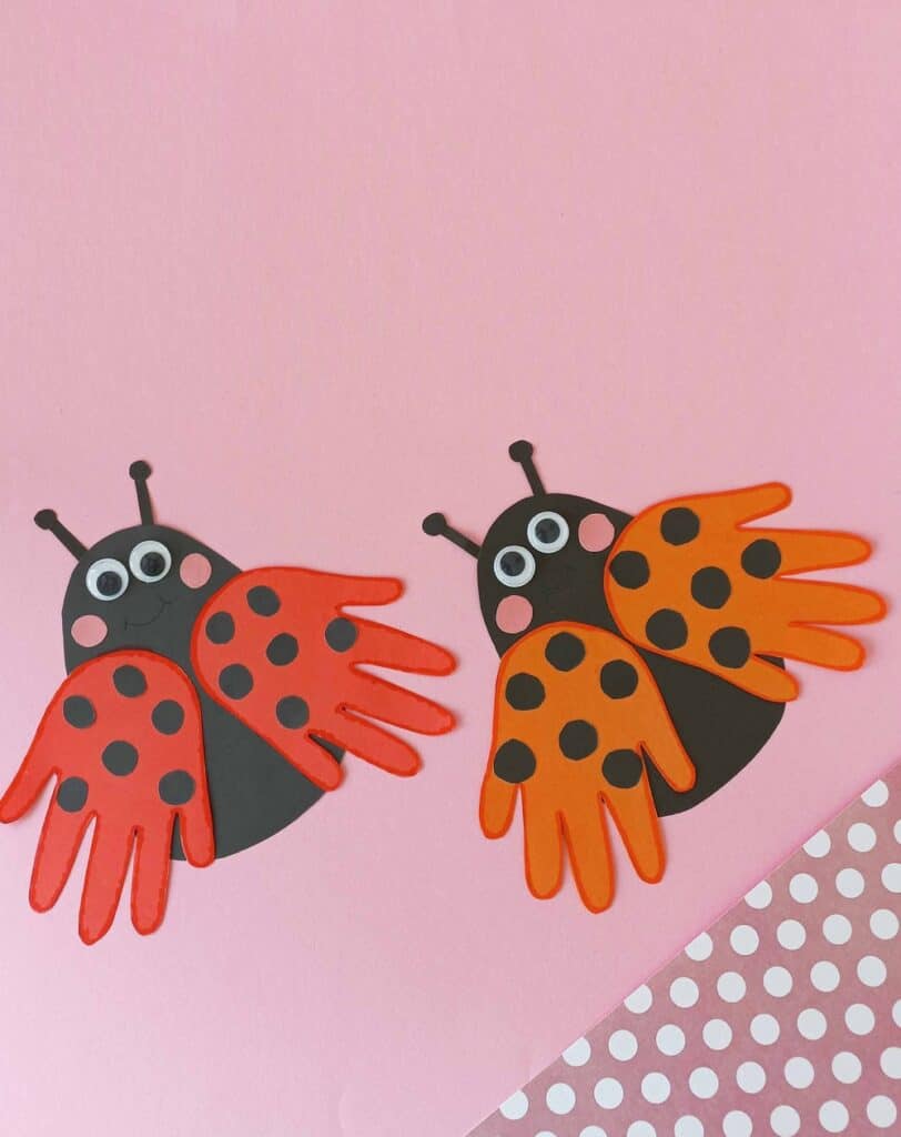 Handprint Ladybug Craft With Printable Template