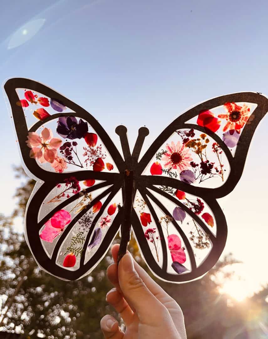 Make a Beautiful Pressed Flower Butterfly Craft