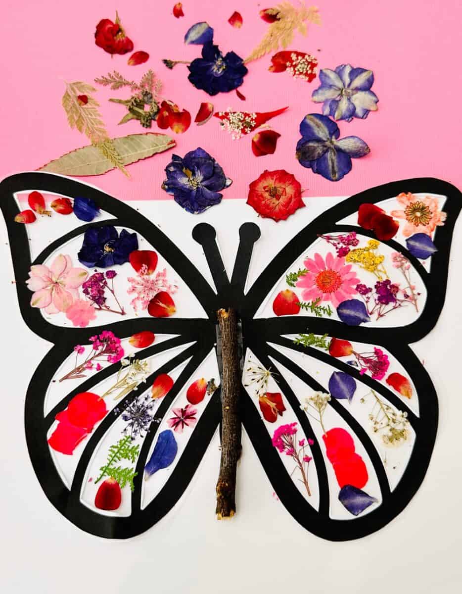 Make a Beautiful Pressed Flower Butterfly Craft