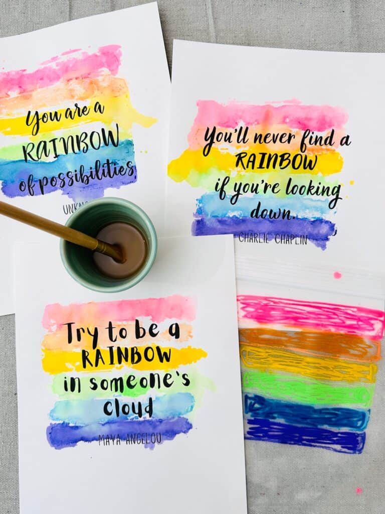 How to Create Easy Watercolor Word Art