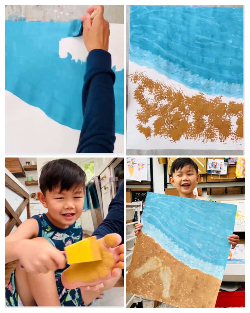 This Beach Footprint Art Is The Cutest Summer Craft For Kids