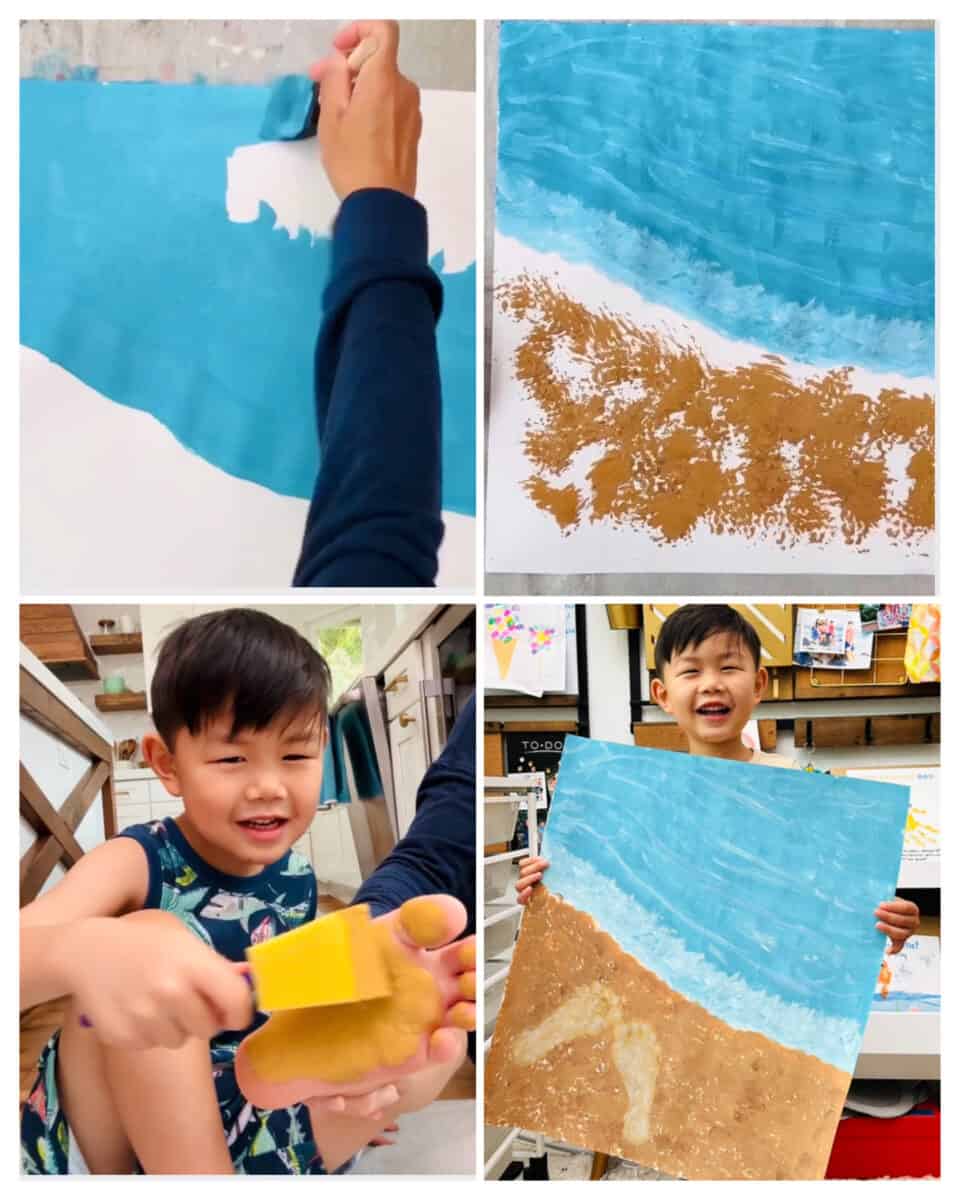 This Beach Footprint Art Is The Cutest Summer Craft For Kids
