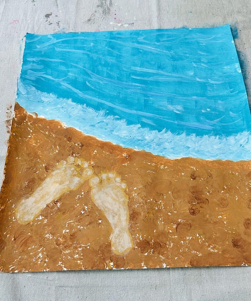 This Beach Footprint Art Is The Cutest Summer Craft For Kids