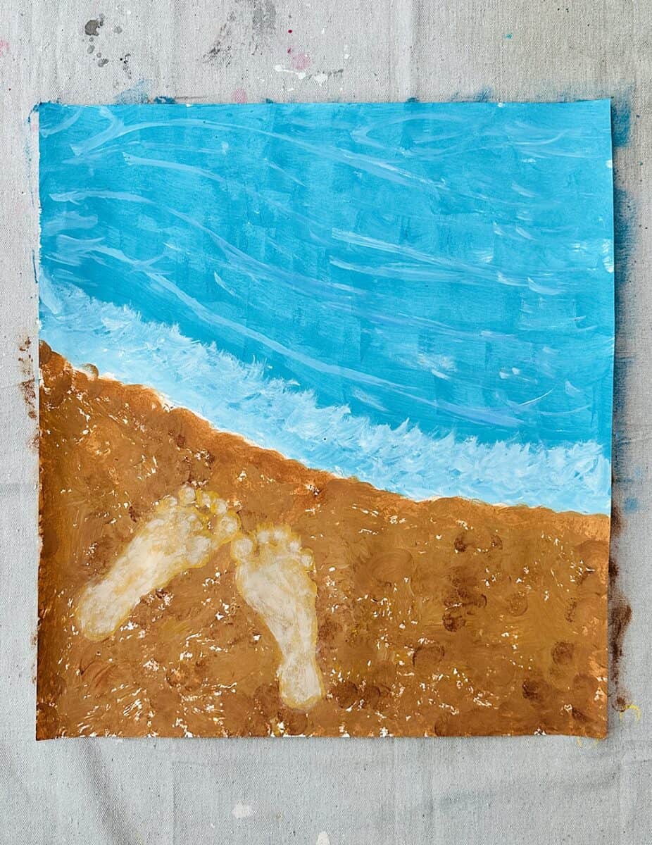 This Beach Footprint Art Is The Cutest Summer Craft For Kids