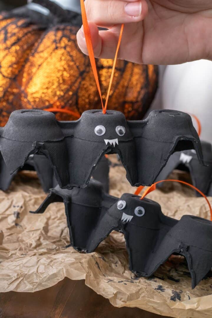 DIY Egg Carton Bats: A Spooky Recycled Halloween Craft