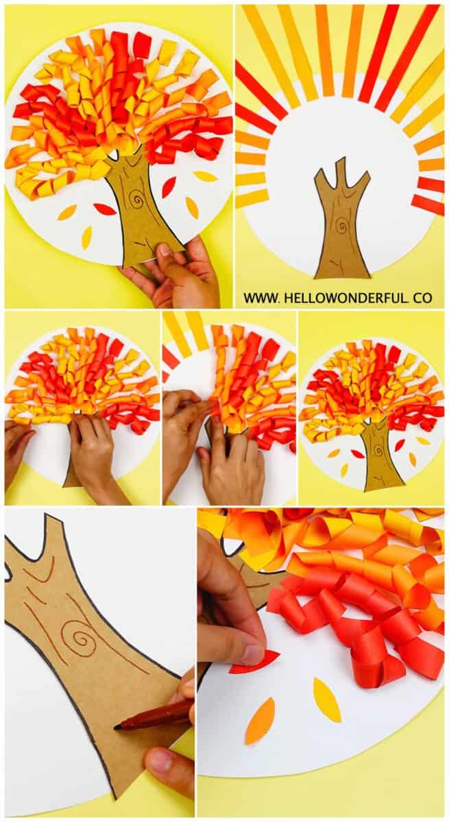 Create a Cute Fall Paper Tree Craft With Printable Template