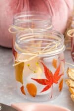 DIY Pressed Fall Leaf Jars - A Beautiful Fall Craft