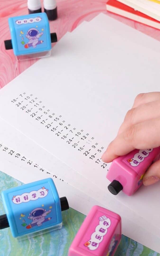 These Smart Math Roller Stamps Make Learning Math Fun