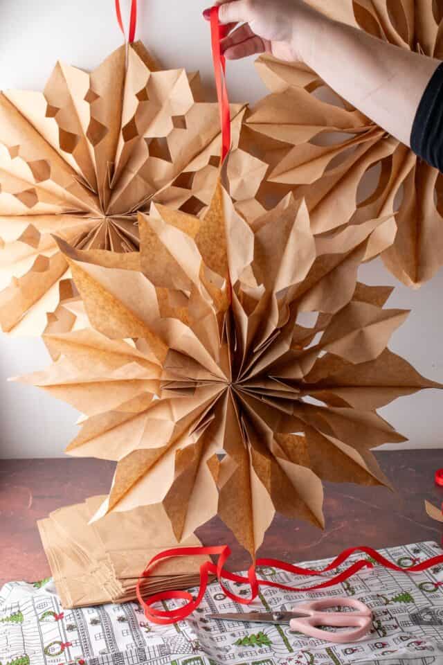 How to Make Paper Bag Snowflakes: A Beautiful DIY Winter Decor