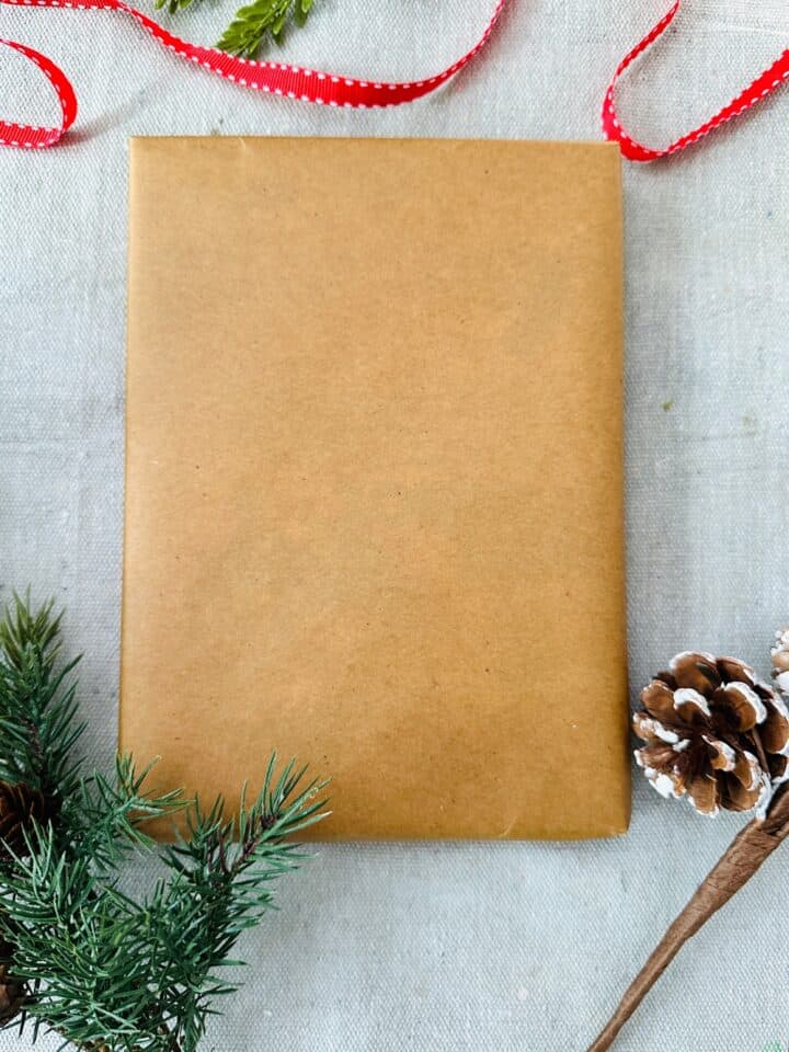 DIY Rudolph Fingerprint Christmas Gift Wrap