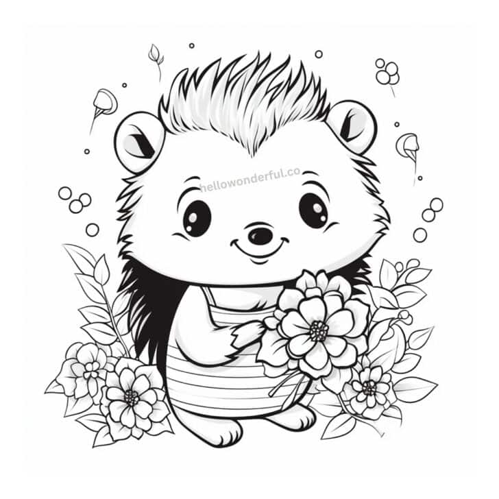 Hedgehog Coloring Pages - Free Printable Templates