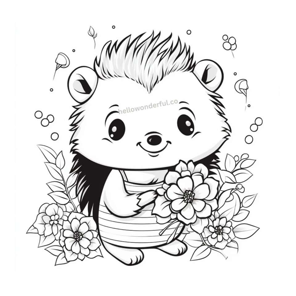 Hedgehog Coloring Pages - Free Printable Templates