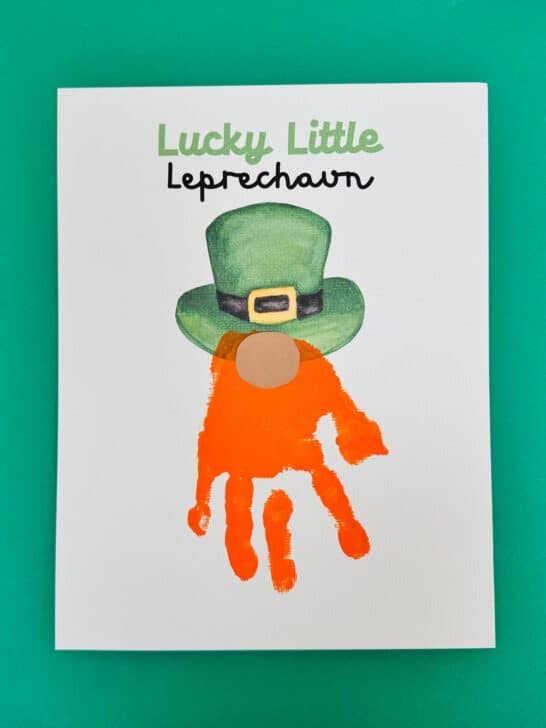 St. Patrick's Day Handprint Art With Printable Templates