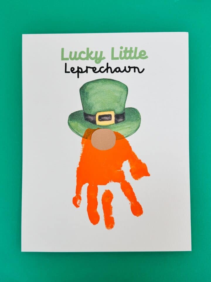 St. Patrick's Day Handprint Art With Printable Templates
