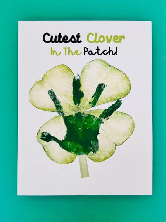 St. Patrick's Day Handprint Art With Printable Templates