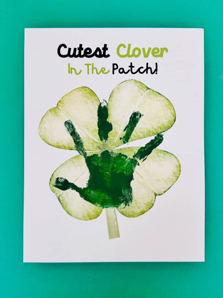 St. Patrick's Day Handprint Art With Printable Templates