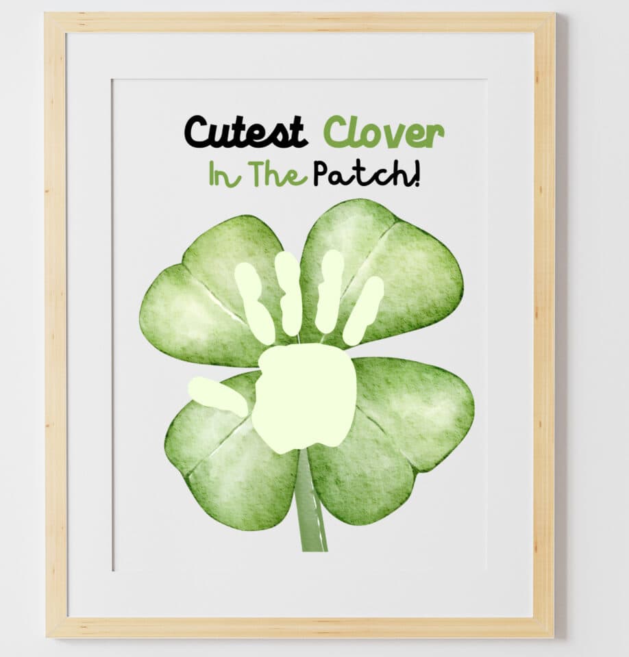 St. Patrick's Day Handprint Art With Printable Templates